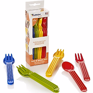 Arrow Home Products, 4-Pack Fork and Spoon Sets (4 Pack), Assorted