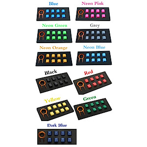 Tai-Hao Rubber Gaming Backlit Keycaps Set - 8 Keys Rubberized DoubleShot Key Caps for Cherry MX Mechanical Keyboards Compatible OEM Include Key Puller (Blue-8 Keys)