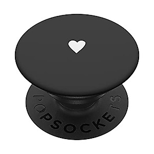 Anthracite Hand Drawn Heart Minimalist Minimalistic Art PopSockets Swappable PopGrip