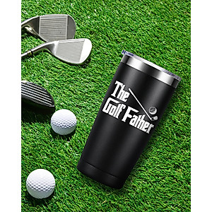 SMITWORLD Golf Gifts for Dad, Golf Gifts for Men, Funny Golf Gifts, Golf Gifts for Men Golfers, Father's Day Gifts, 20oz Tumbler, Black