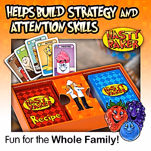 Hasty Baker Family Card Game - A Race to Collect Ingredients and Complete Recipes, for Families, Adults, Kids, Ages 7+, 2-6 Players, by GoChuckle