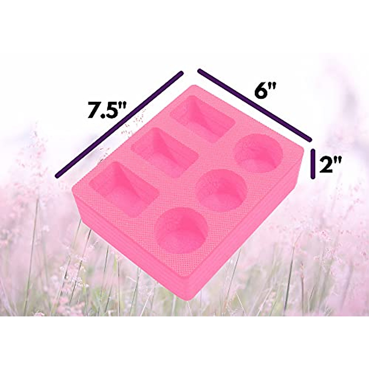 Polar Whale 2 Lotion and Body Spray Stand Organizers Tray Pink Durable Foam Washable Waterproof Insert for Home Bathroom Bedroom Office 7.5 x 6 x 2 Inches 6 Slots 2pc Pair Set