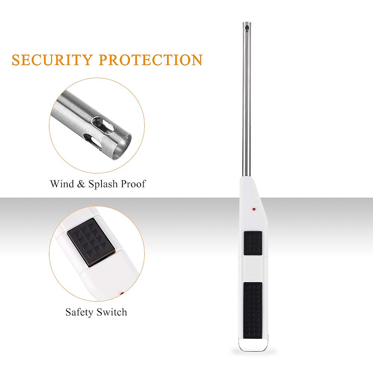 Fdit Electronic Kitchen Gas Stove Lighter Oven BBQ Candle Safety Ignitor Home Kitchen Outdoor Camping Picnic Use(Black)