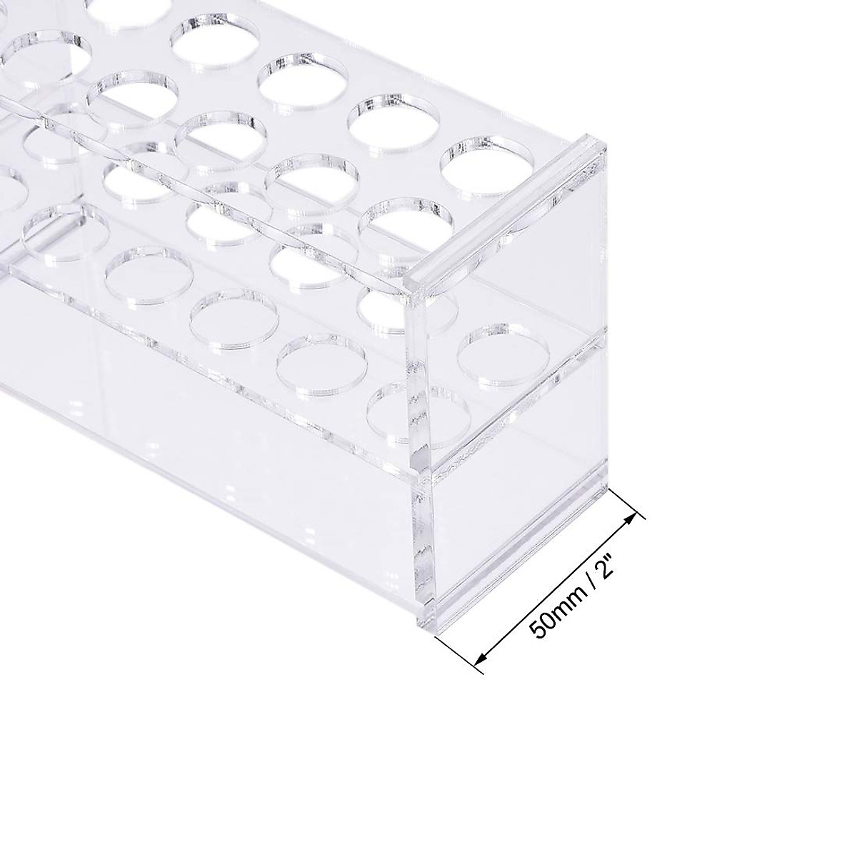 uxcell Acrylic Test Tube Holder Lab Stand Rack 2x6 Wells for 10ml Centrifuge Tubes Clear
