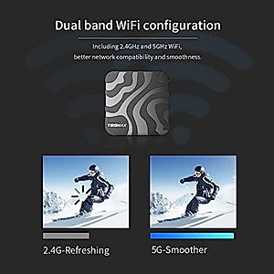 Android 12 TV Box Android Box H618 Chip Quad-core CPU with 2GB RAM 16GB ROM Supports 3D 4K6K H.265 Dual-WiFi 2.4G/5.0GHz Ethernet100M Bluetooth4.0 USB2.0 Mini Smart TV Box T95MAX Android Boxes