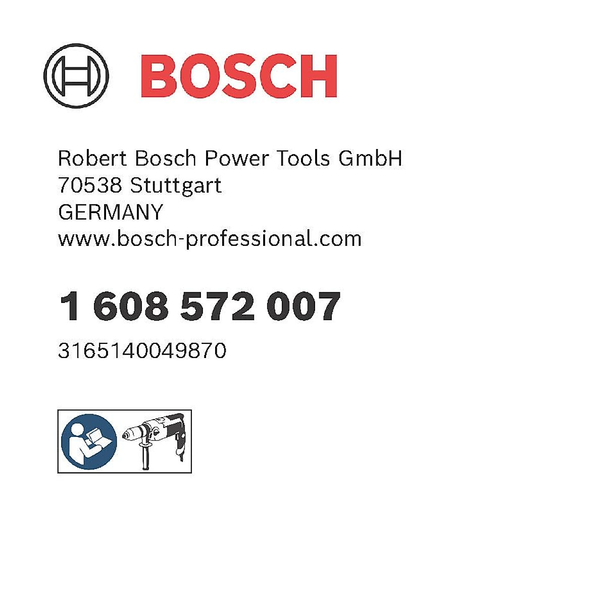 Bosch 1608572007 Quick Drill Chuck 10Mm-1/2"20