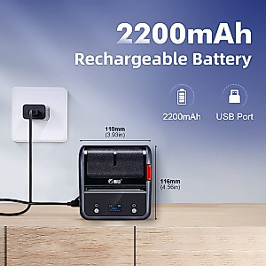Thermal Label Printer B3S with 3 Inch Labels Tape Bluetooth Business Sticker Label Maker Suitable for Barcode, Price, Address and Storing Compatible with Android iOS and Windows for Home & Office