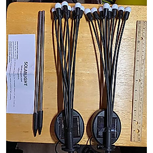 Domipool Solar Lights Outdoor Waterproof - Swaying Solar Garden Lights, Firefly Lights with Highly Flexible Copper Wires, Yard Pathway Christmas Landscape Stake Lights, 2 Packs