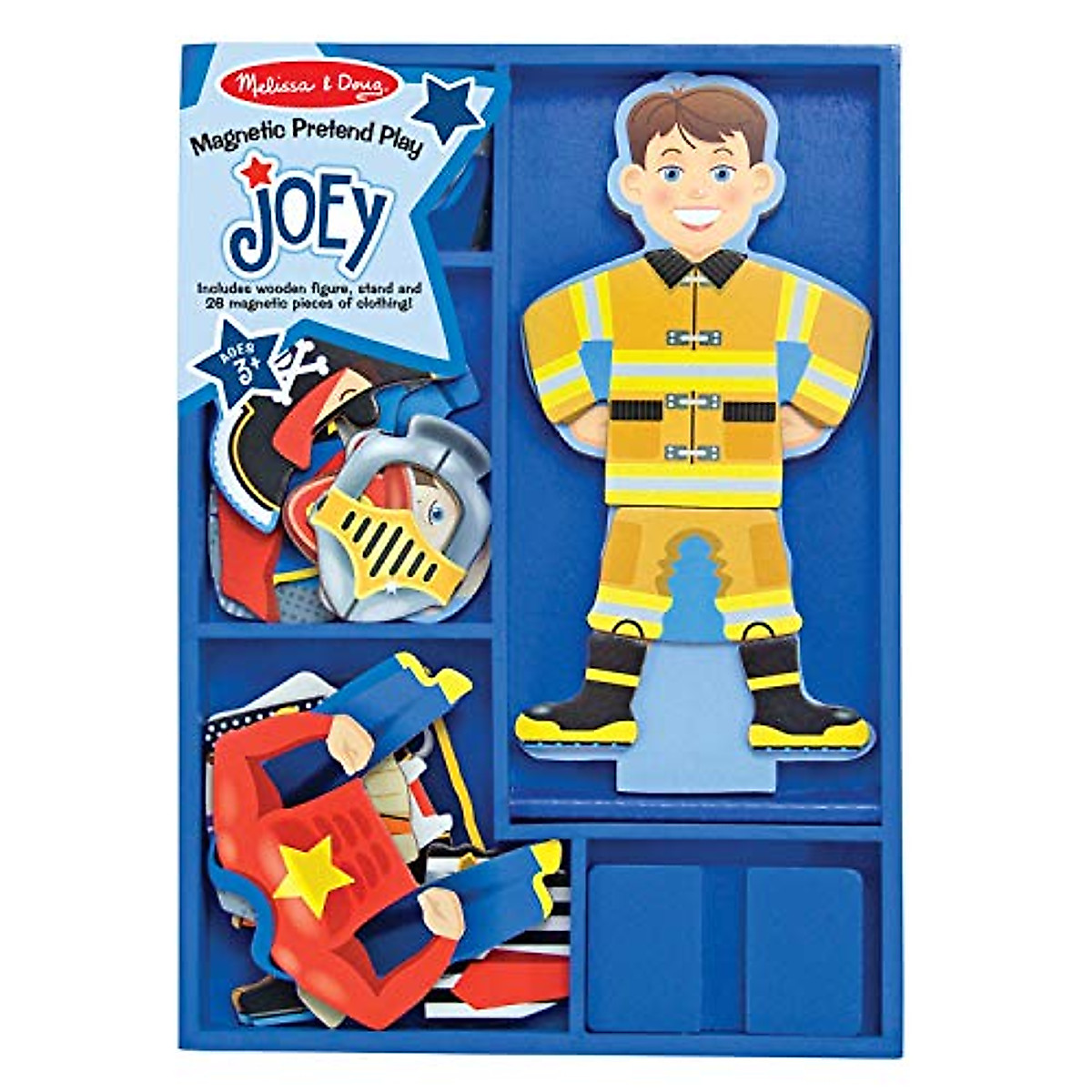 Melissa & Doug Joey Magnetic Wooden Dress-Up Pretend Play Set (25+ pcs) for Toddlers and Preschoolers Ages 3+