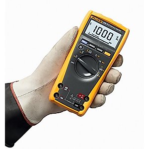 Fluke 179 Multimeter with Backlight, Includes Built-In Thermometer to Measure Temperature, Measures True-RMS AC Current and Voltage, Frequency, Capacitance, Resistance, Continuity and Diode