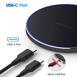 Wireless Charger 20W Max Fast Wireless Charging Pad Compatible with iPhone 11, 12, 13, 14 15 Pro/Pro Max,XS, XS Max, XR, 8 Plus, Air Pods Pro/3/2; for Samsung Galaxy/Note, Galaxy Buds (Black)