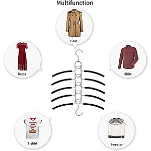 Clothes Hangers Space Saving Coat Hangers, Homa Jia Non Slip Blouse Hangers Heavy Duty Foldable Stainless Steel Sweater Shirt Hanger Multilayer Closet Storage Organizer