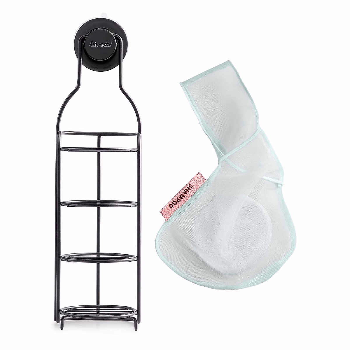 Kitsch Self Draining Shower Caddy and Bottle Free Beauty Soap Bar Bag with Discount