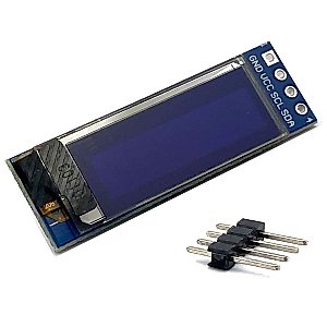 Kiro&Seeu 0.91 inch 128x32 I2C IIC Serial OLED LCD Display Screen DIY Module 4-PIN DC 3.3V 5V 12832 SSD1306 Low Consumption LED Display Compatible with PIC Ar-duino