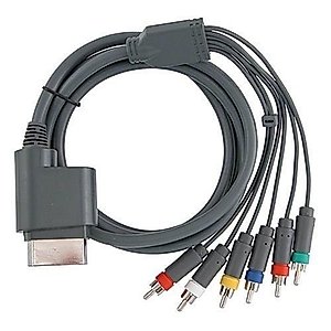 Nulink?Premium Component HDTV (High Definition/ HD) Video & RCA Stereo AV Cable with SPDIF Audio Out for Microsoft Xbox 360, Xbox 360 Slim [Gray, 6Ft Long, TV/HDTV Switch] by NuLink