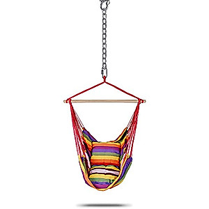 Dolibest Hanging Kits Hammock Chair Hardware, Heavy Duty Swing Hanger and 39.37"/3.28ft Chain for Indoor Outdoor Playground Hanging Chair Hammock Chair Punching Bags, 2 Screws, 1000 LB Capacity