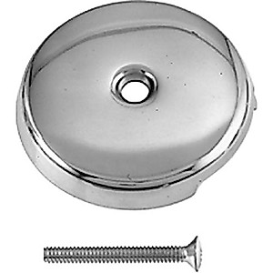 Westbrass 740Z-CP 3-1/8" One Bathtub Overflow Faceplate and Screw, 1-hole/ 1-Pack, Polished Chrome