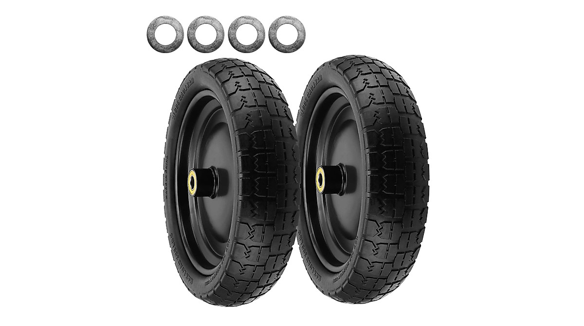 TAICHEUT 2 Pack 13 Inch Flat-Free Tires for Cart Replacement
