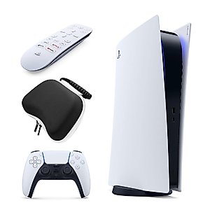 PS5 Digital Gaming Console Bundle: New, Sealed Digital Version PS5 Console System – Plus: PS5 Media Remote and Dikit Controller Case – System Bundle, Accessories, PS5 Controller