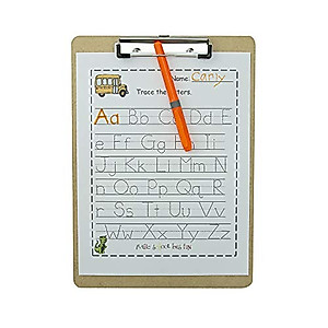 Saunders US-Works 05512 Recycled Hardboard Clipboard - Brown, Letter Size Writing Board with Low Profile Clip