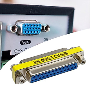 Antrader 4-Pack DB25 25 Pin Serial Port Female to Female Mini Gender Changer Coupler Adapter RS232 Connector