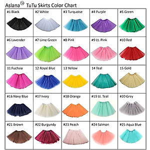 Kids Tutu Skirts 3 Layered Tulle, Fit Most 4-11 yrs Little & Big Girls for Dance Party Costume (#01 Black, 2)