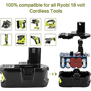 ARyee 6000Ah 18V P108 Replacement Battery for Ryobi 18V Lithium Battery P102 P103 P104 P105 P107 P109 Ryobi ONE+ Cordless Tool