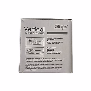 zelotes Wireless Vertical Mouse,2021 Ergonomic Design USB LED Optical Mouse with 6 Buttons and 3 Adjustable Sensitivity 1000/1600/2400 DPI for Computer,Black