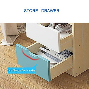 Computer Desk with Shelves and 2 Drawers,Multiple Desk for Home Sturdy Office Desk with Bookshelf,Pc Laptop Study Writing Table Workstation