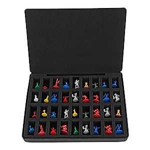 Minahao Hard EVA Minature Figure Box - 36 Slot Figurine Carrying Case,Pre-grooved Foam Layer Compatible with Warhammer 40k, DND & All Small Based Miniatures (Case Only)