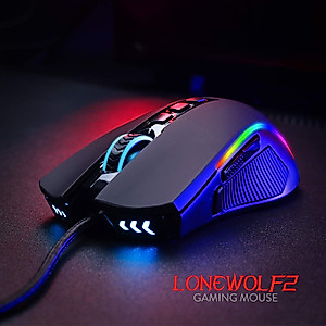 Redragon K585-BA One-Handed RGB Gaming Keyboard and M721-Pro RGB Mouse Combo, 32,000DPI, 10 Programmable Buttons, RGB LED Backlit Keyboard Mouse Set for PC, Laptop, Computer, Blue Switch