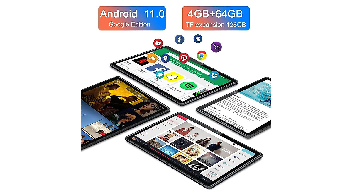 AOYODKG Android 11 Tablet with Keyboard - 10.1-inch 4GB RAM