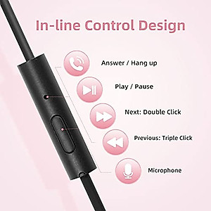 ibrain Air Tube Headphones EMF Free Airtube Earbuds Wired Air Tube Headset with Microphone in Ear Airtube Earphones Noise Cancelling with Patented Technology for Safe Listening - Black