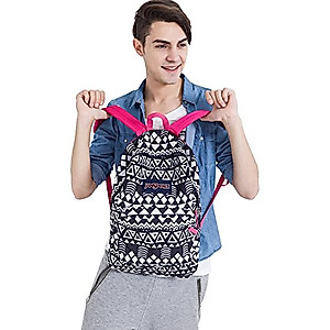 JanSport Unisex SuperBreak Black Geo Graphic One Size