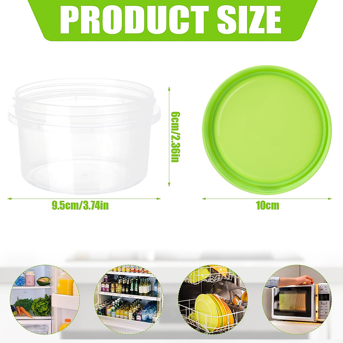 Xuelimei 18 pcs 8 oz/ 250ml Small Plastic Food Containers,Reusable Food Storage Containers with Lids Plastic Reusable Freezer Storage Containers, Leakproof & Airtight, Freezer Safe, Dishwasher Safe.