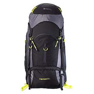 Mountain Warehouse Carrion 65L Rucksack - Padded Back Daypack Bagback Charcoal