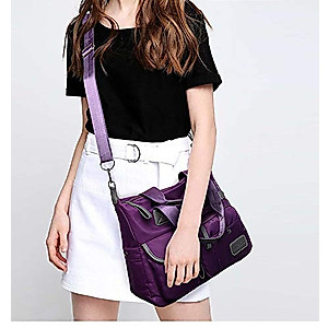 hainan Women New Oxford Cloth Shoulder Bags Waterproof Nylon Messenger Bag Female Large Capacity Crossbody Bags Purple one size