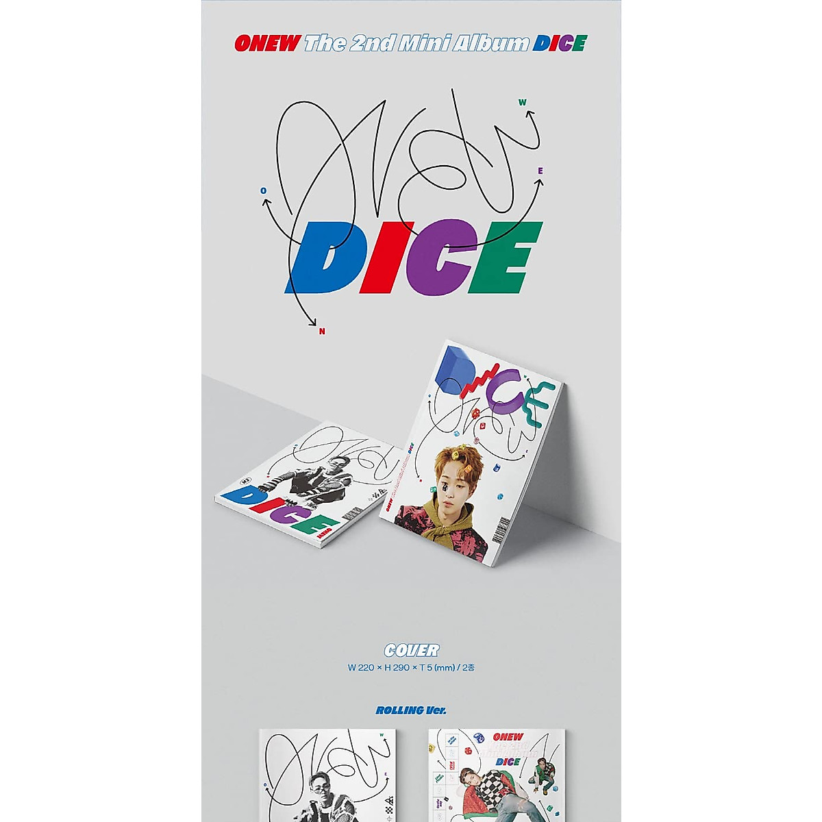 Shinee ONEW DICE 2nd Mini Album PhotoBook DICE Version CD+80p PhotoBook+1ea Sticker+1p Special PhotoCard+1p PhotoCard+Tracking Sealed