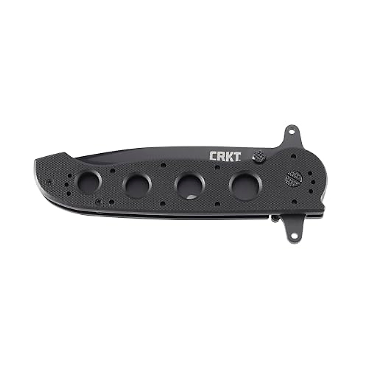 CRKT M16-14SFG EDC Folding Pocket Knife: Special Forces Everyday Carry, Black Serrated Edge Blade, Tanto, Automated Liner Safety, Dual Hilt, G10 Handle, 4-Position Pocket Clip