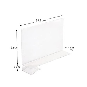Levemolo 4pcs Partition Plate Closet Shelf Separators Adjustable Shelves Shelving Clothes Divider Book Shelf Dividers Compartment Storage Partition Closet Divider Clear Shelf Transparent Pp