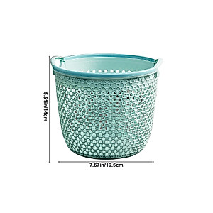 2 Pack Laundry Basket, Lightweight Laundry Hamper With Handle, Plastic Laundry Basket For Closet, Dorm, Laundry Room, Bedroom, Large Laundry Basket, Home Closet Clothes Basket (Blue)