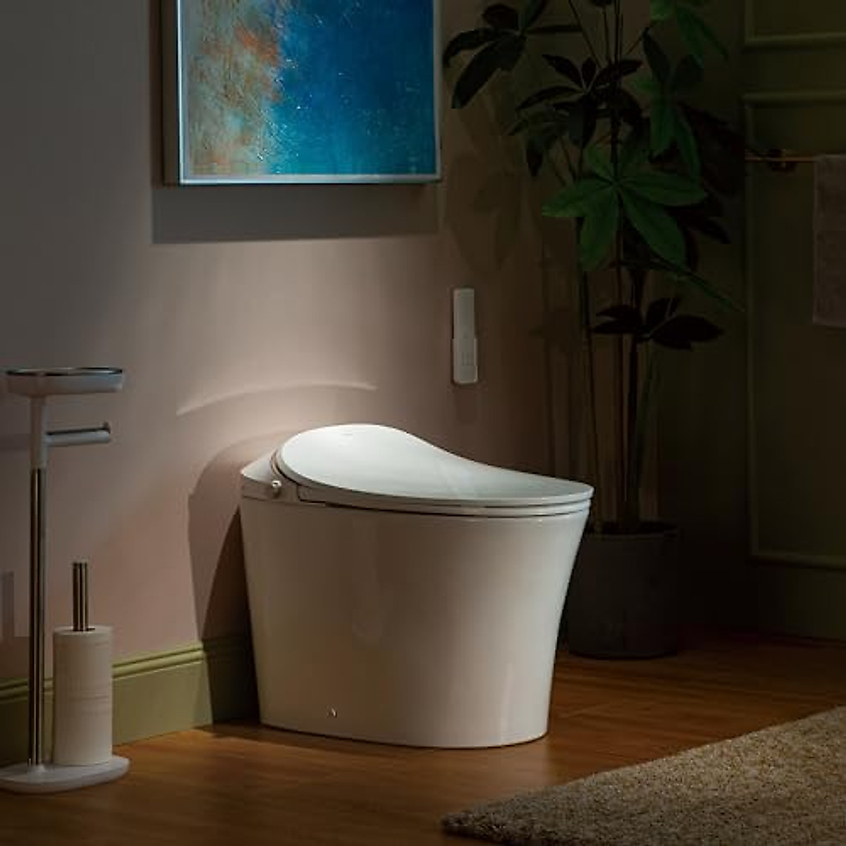 WOODBRIDGE Smart Bidet Toilet with Auto Open/Close Lid, Foot Sensor Operation,Dual Auto Flush, Heated Seat, Power Outage Flush,Hygienic Wash,Night Light,LT610