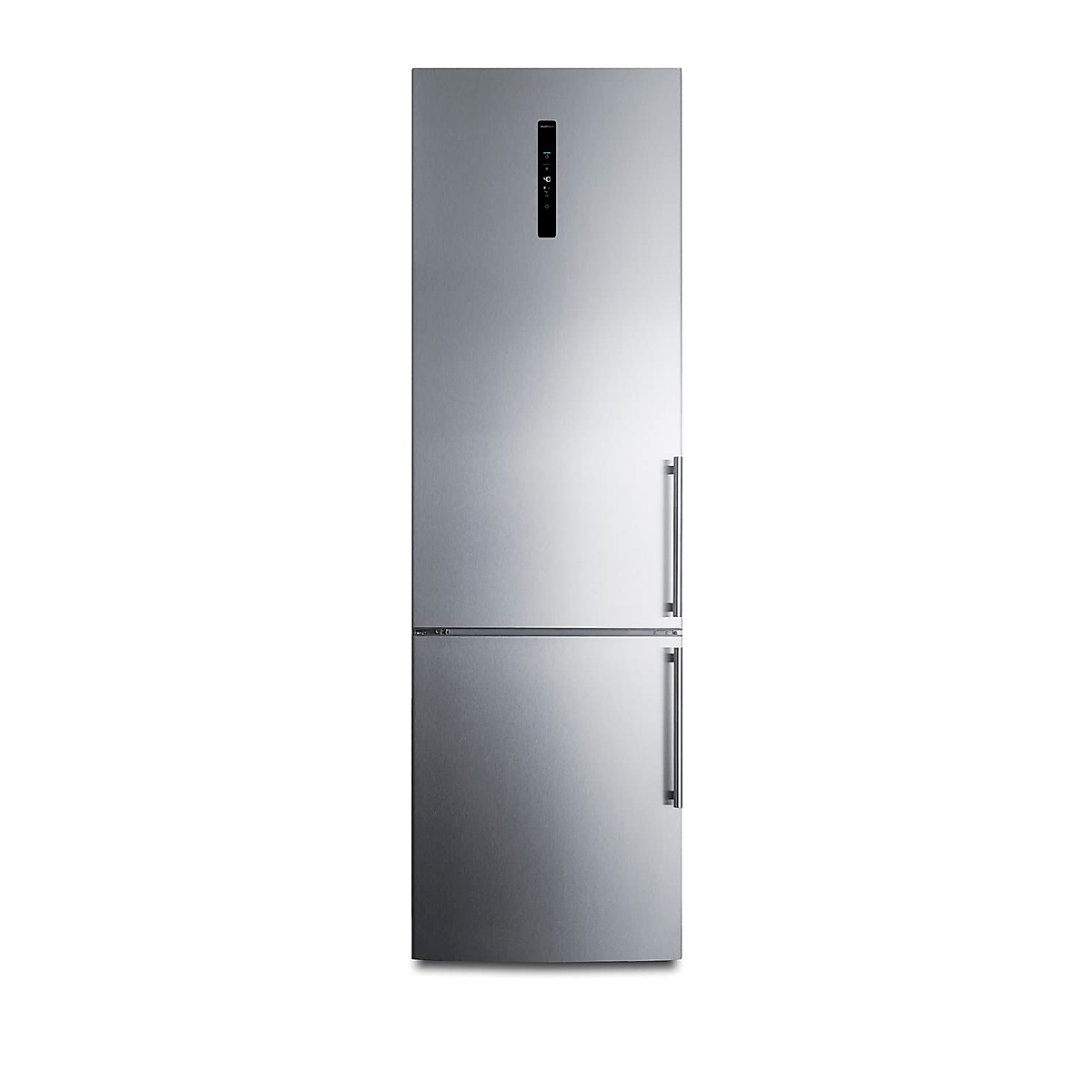 Summit Appliance FFBF181ES2LHD Bottom Freezer Refrigerator, 24" Wide, High Temperature Alarm, 11.7 cu.ft Capacity, Stainless Steel Door, Left Hand Door Swing, Multi-Flow Fan, Digital Thermostats