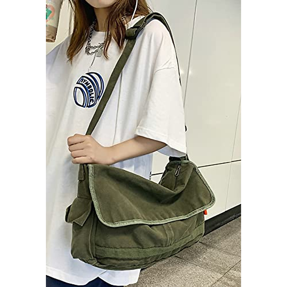 Hobo Bag for Women Canvas Tote Bag Messenger Bag Large Shoulder Bag Cute Crossbody Bag Satchels Bag Handbag College Bag 2023