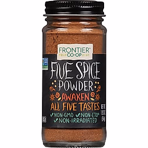 Frontier Co-op Five Spice Seasoning, 1.92 Ounce, Cinnamon, Fennel Seed, Cloves, Star Anise & White Pepper, Non GMO, Kosher