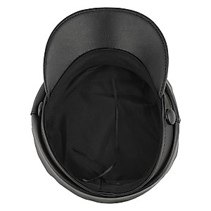 KORIXINE Chauffeur Hat for Men Women Classic Vintage Newsboy Cap Costume Hats Beret Cap Fiddler Caps,Black