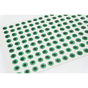 HTHYLURE Fishing Lure Eye 2D Flat Eye Fishing Eyes 2D Holographic Lure Eyes Making Fly Tying Fake Fish Eyes DIY Lifelike Realistic Artificial Holographic Fake Eyes 2D Green 2MM-330 PCS