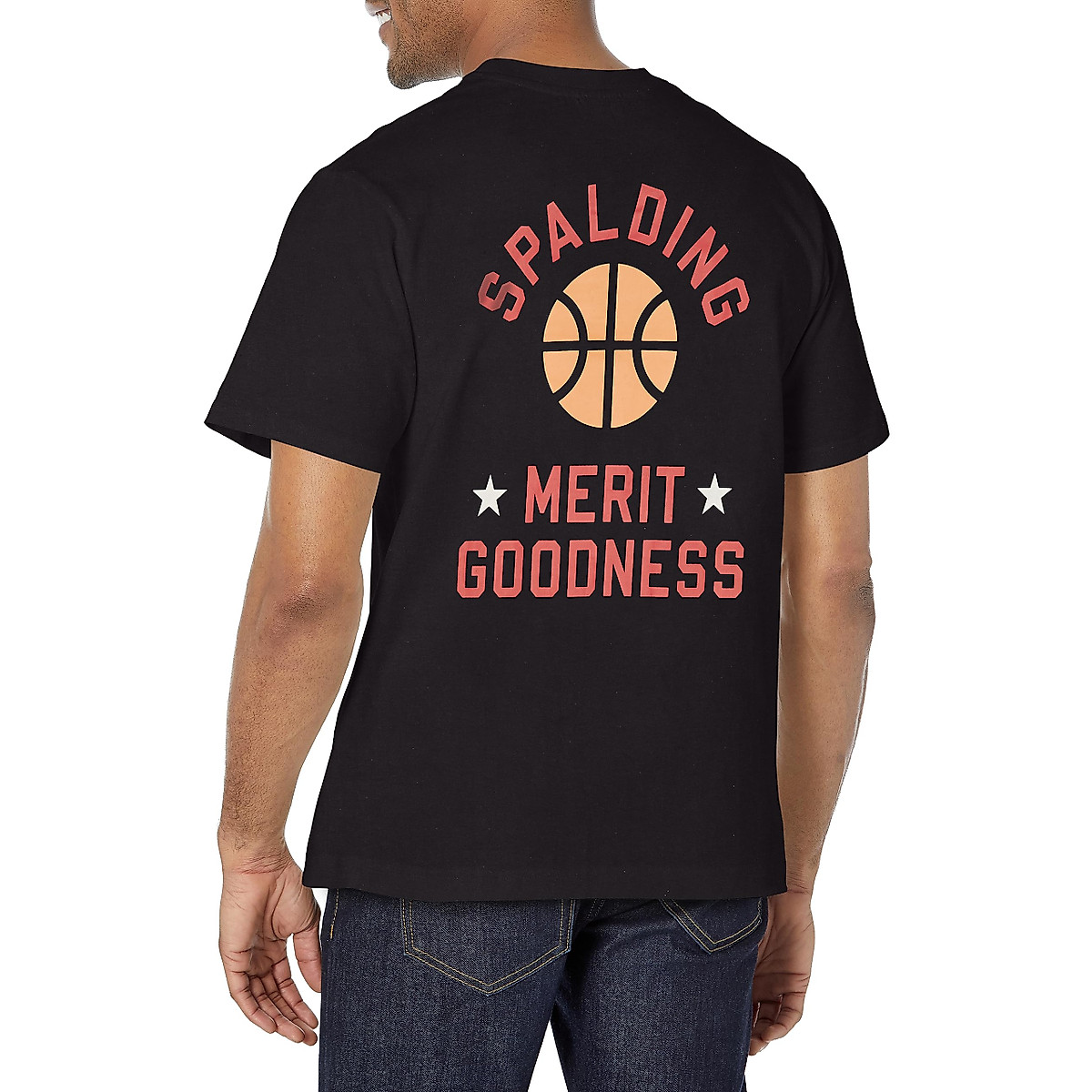 Spalding Men's Graphic Basketball T-Shirt, Anthracite, Small