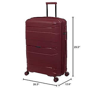 it luggage Momentous 30" Hardside Checked 8 Wheel Expandable Spinner, German Red