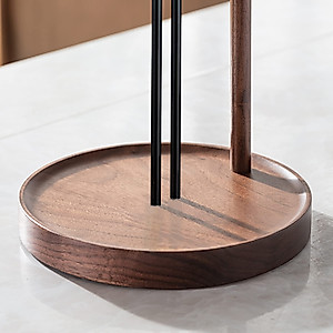 Vineet Modern Farmhouse Paper Towel Holders for Kitchen, Vintage Wire and Wood Countertop Paper Towel Holder Rustic Farmhouse Freestanding Paper Towel Holder with Real Wood Base